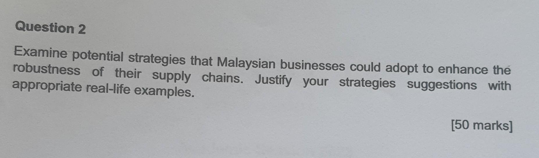 Solved Question 2 Examine potential strategies that | Chegg.com