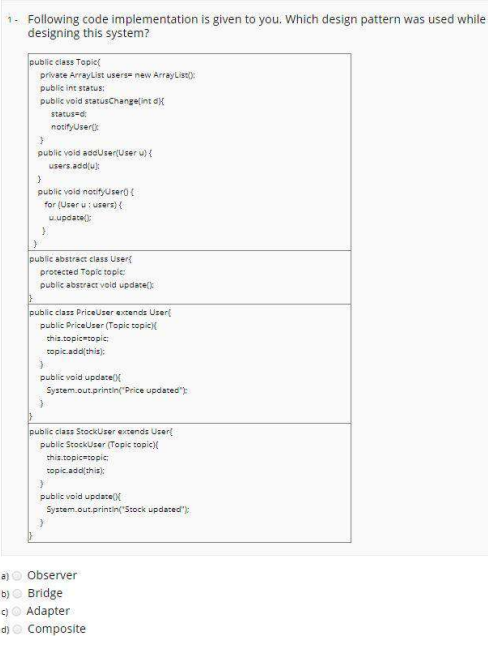 Solved Following code implementation is given to you. Which | Chegg.com Solved Following code implementation is given to you. Which | Chegg.com