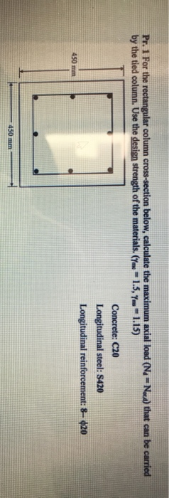 Solved Pr. 1 For the rectangular column cross-section below, | Chegg.com