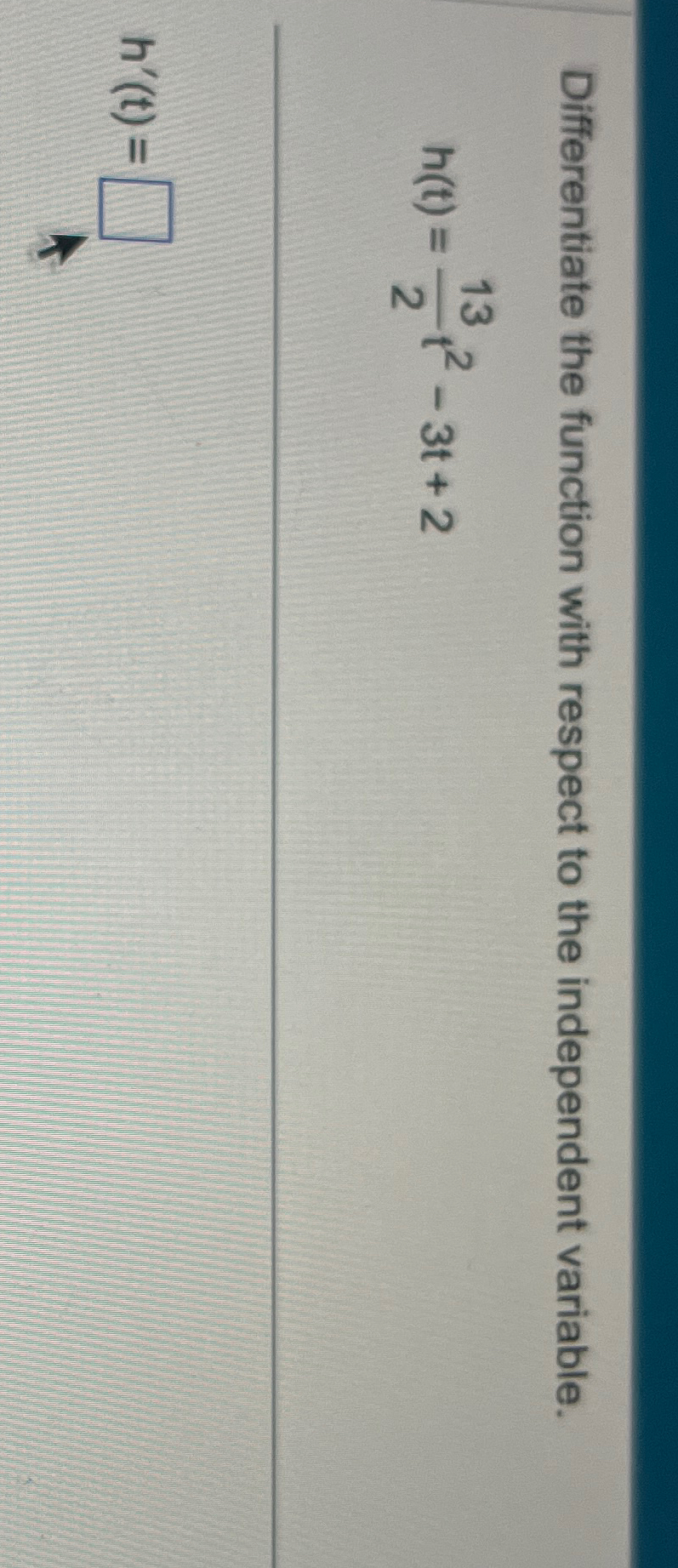 Solved Differentiate the function with respect to the | Chegg.com
