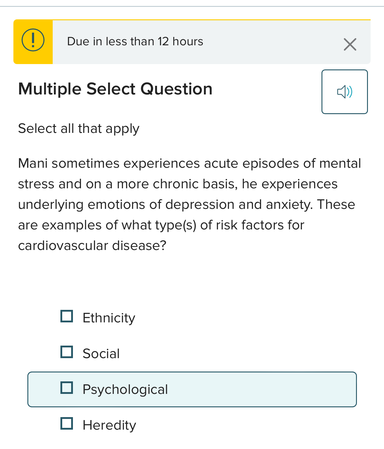 Solved (!)Due in less than 12 ﻿hoursMultiple Select | Chegg.com