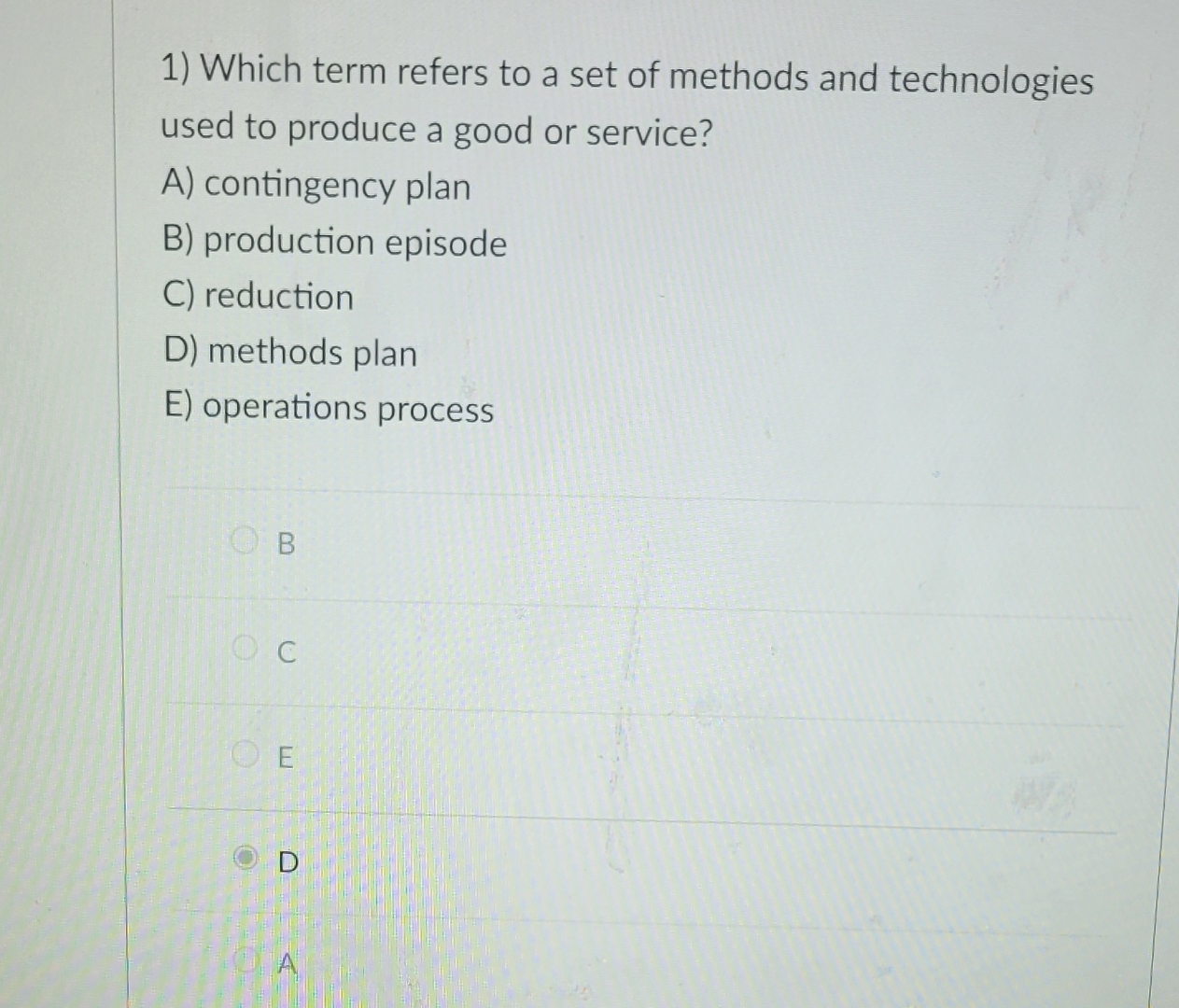 Solved Which term refers to a set of methods and | Chegg.com