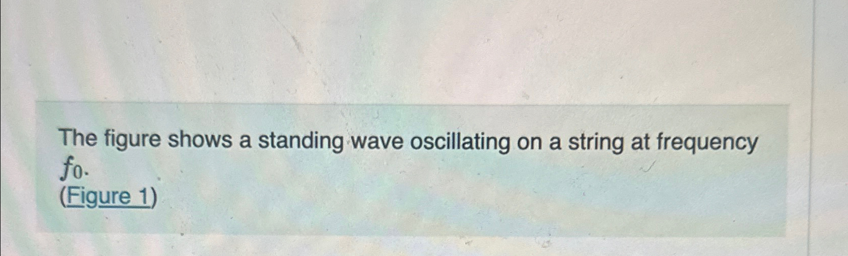 Solved The figure shows a standing wave oscillating on a | Chegg.com