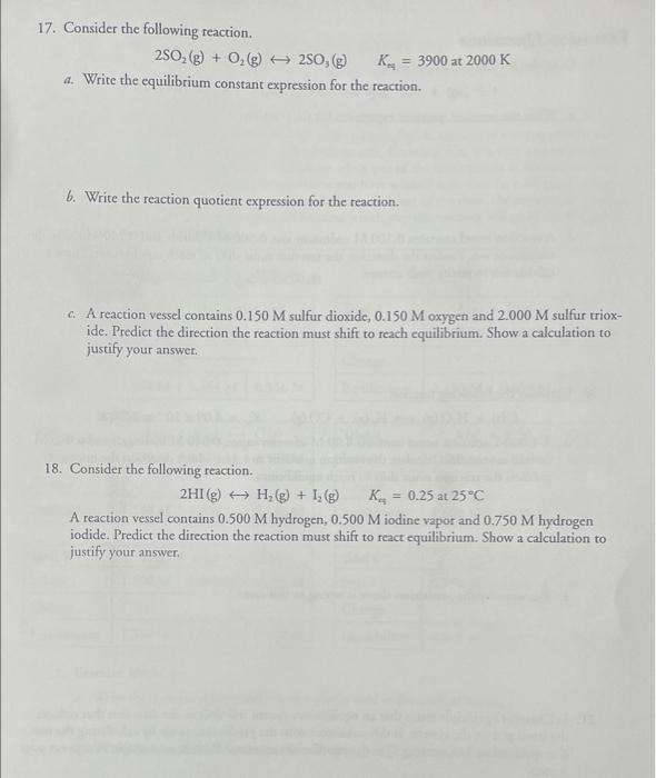 Solved 19. Consider the following reaction. | Chegg.com