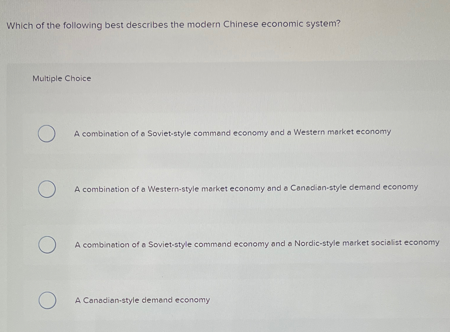 Solved Which of the following best describes the modern | Chegg.com