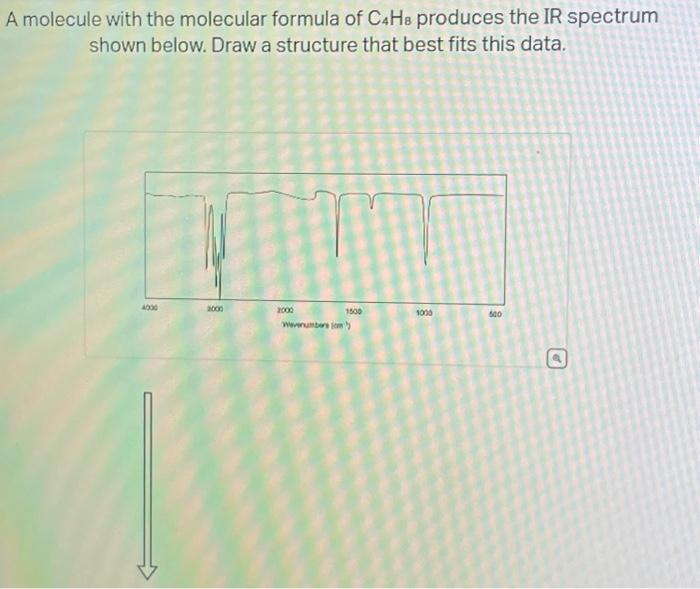 Solved A molecule with the molecular formula of C4H8 | Chegg.com