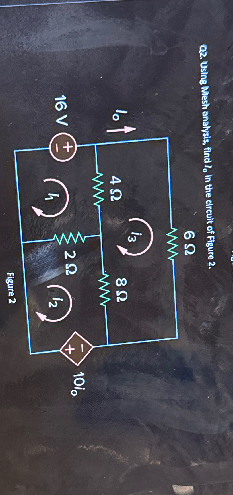 Solved Q2. ﻿Using Mesh analysis, find I0 ﻿in the circuit of | Chegg.com