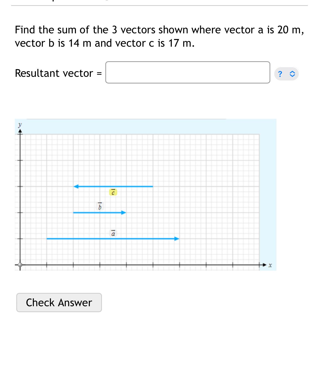 Solved Find the sum of the 3 ﻿vectors shown where vector a | Chegg.com