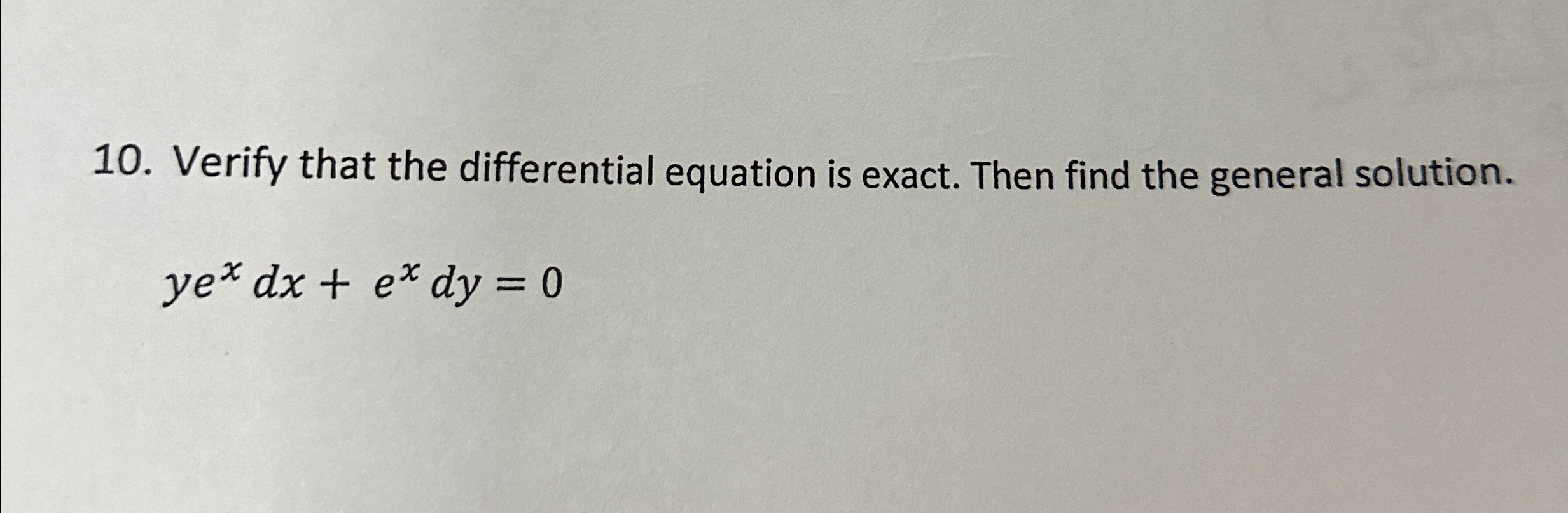Solved Verify that the differential equation is exact. Then | Chegg.com