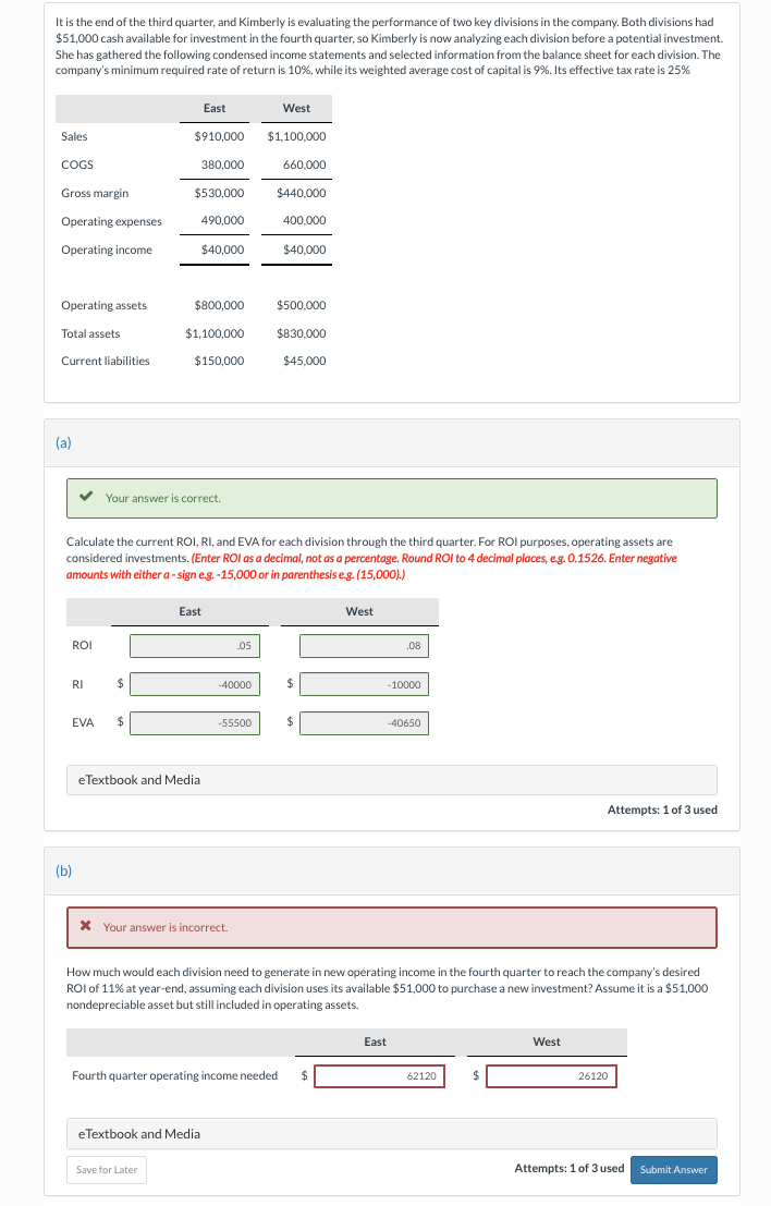 Solved It is the end of the third quarter, and Kimberly is | Chegg.com
