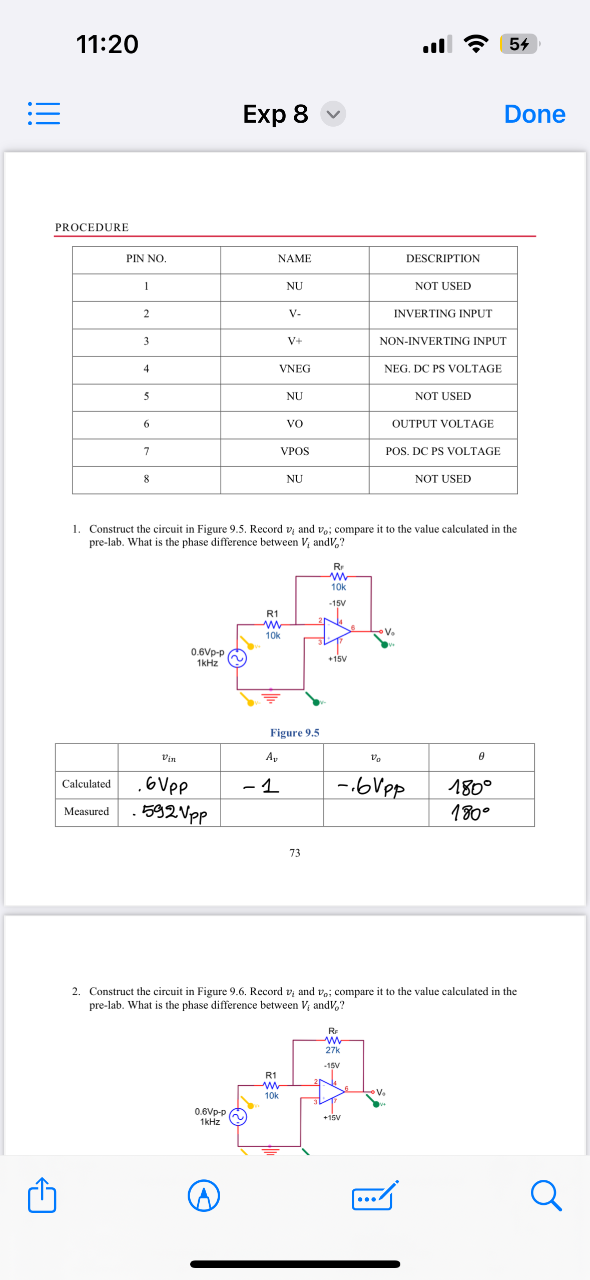 Solved by an EXPERT Construct the circuit in ﻿Figure 9.5. ﻿Record and ; | Chegg.com
