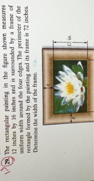 Solved 29. The rectangular painting in the figure shown | Chegg.com