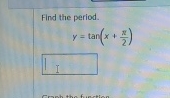 Solved Find the period.y=tan(x+π2) | Chegg.com