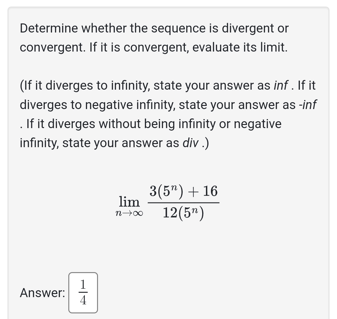 Solved Determine whether the sequence is divergent | Chegg.com