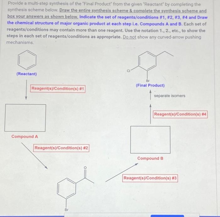 Solved Provide a multi-step synthesis of the "Final Product" | Chegg.com