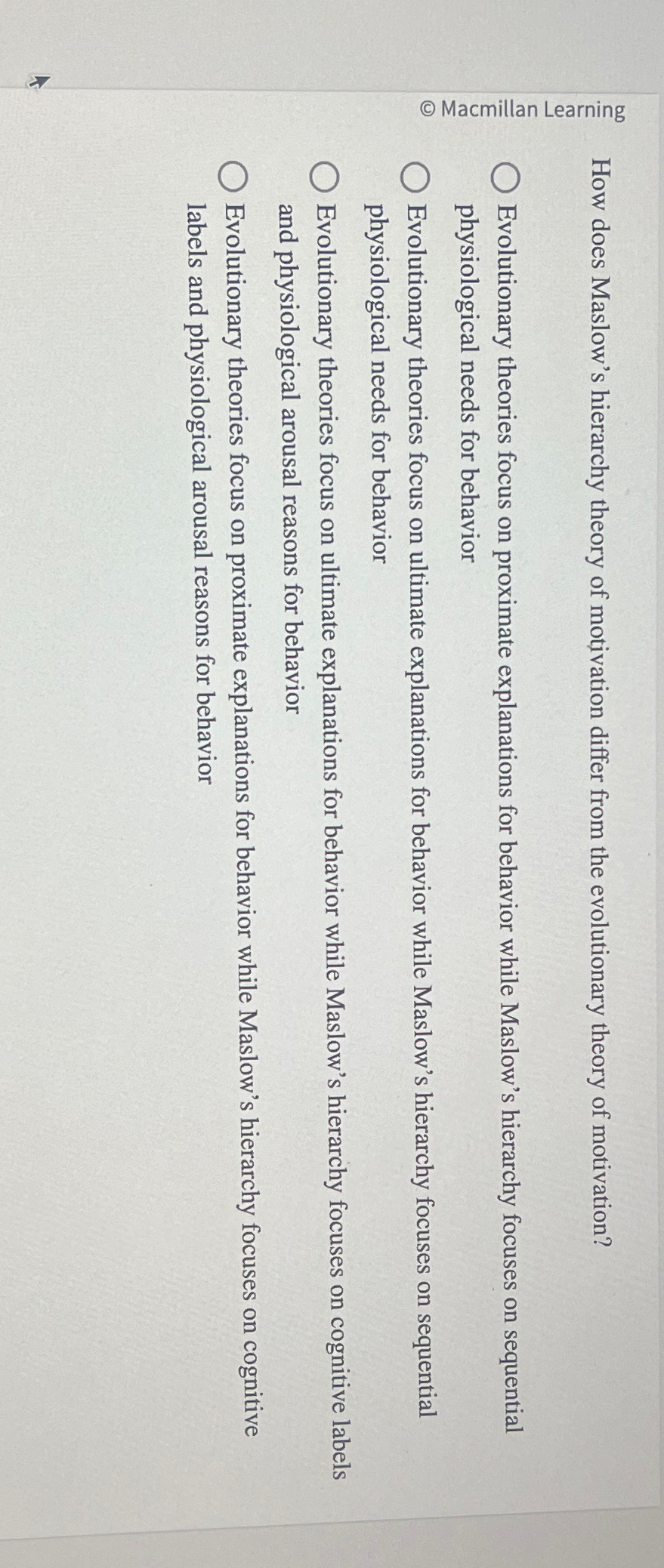 Solved How does Maslow's hierarchy theory of motivation | Chegg.com