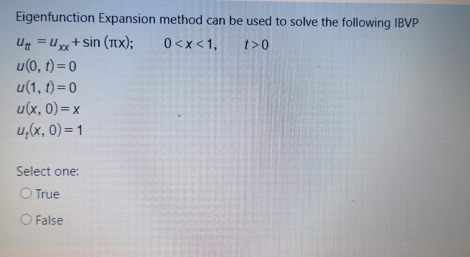 Solved Eigenfunction Expansion method can be used to solve | Chegg.com