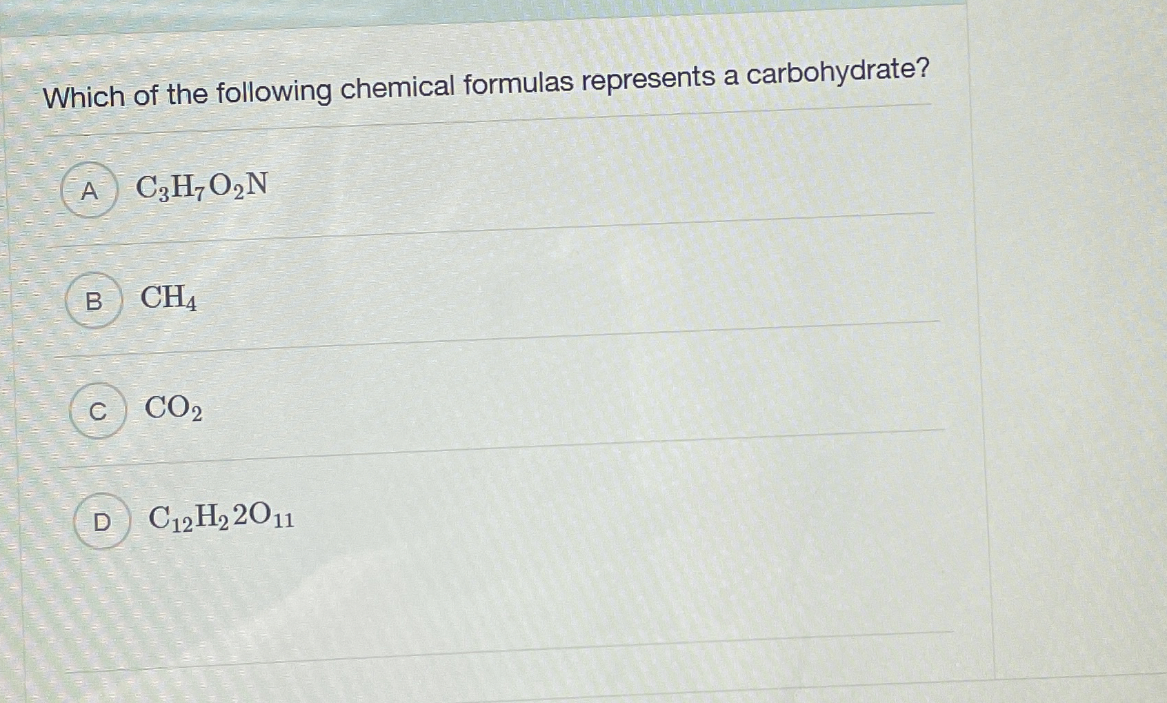 Solved Which of the following chemical formulas represents a | Chegg.com