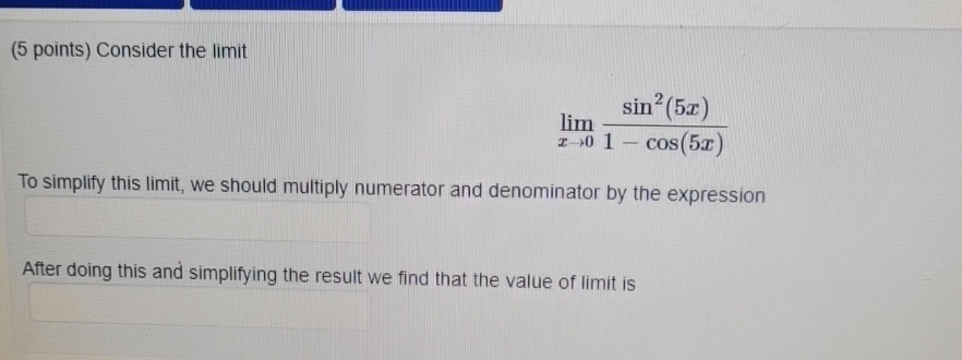 Solved (5 ﻿points) ﻿Consider the | Chegg.com