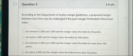 Solved Question 32.6 ﻿ptsAccording to the Department of | Chegg.com