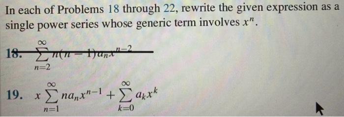 Solved In each of Problems 18 through 22 , rewrite the given | Chegg.com