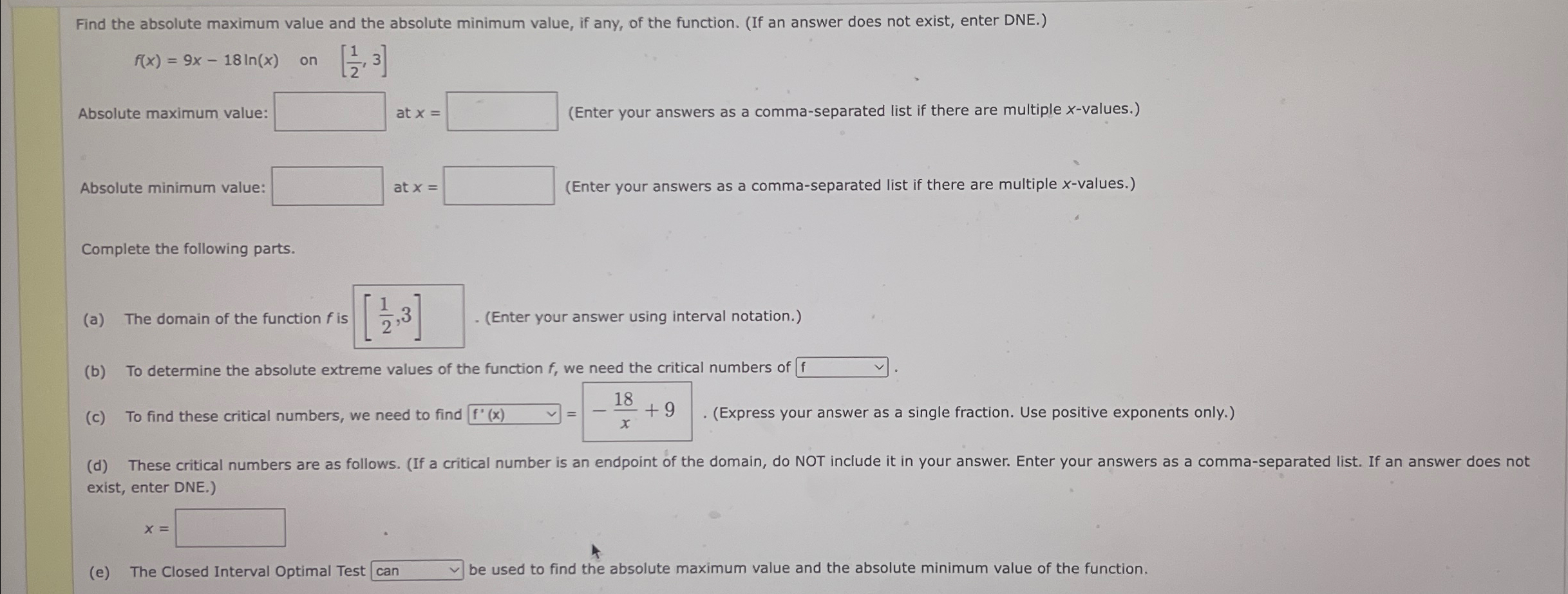 Solved Find the absolute maximum value and the absolute | Chegg.com