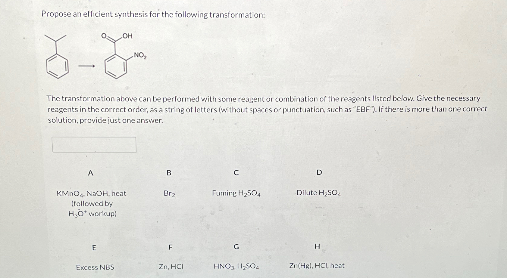 Solved Propose an efficient synthesis for the following | Chegg.com