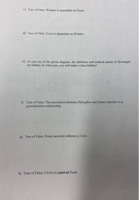 Given Uml Class Diagram Answer The Following 4290