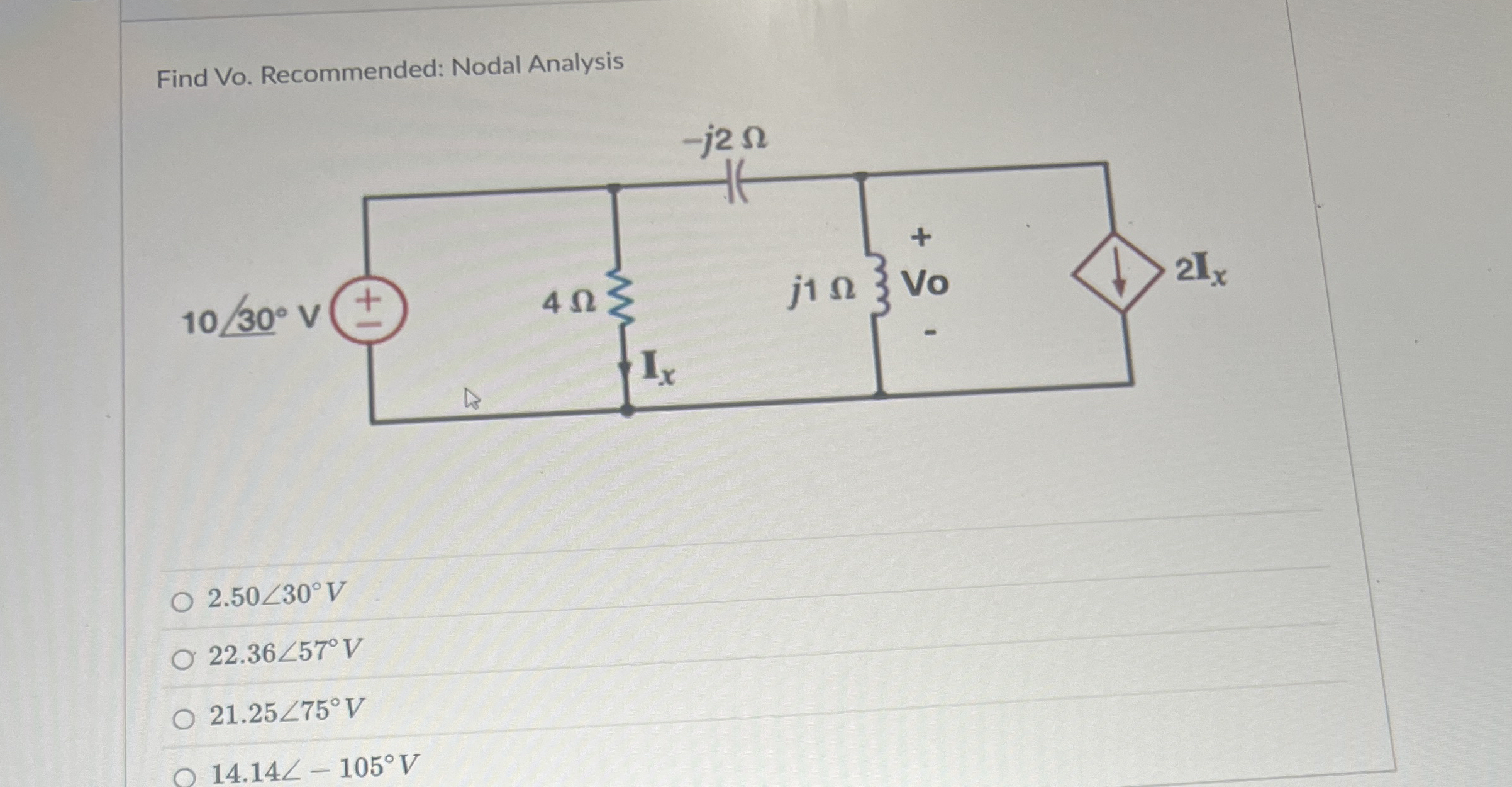 Solved Find Vo. ﻿Recommended: Nodal | Chegg.com