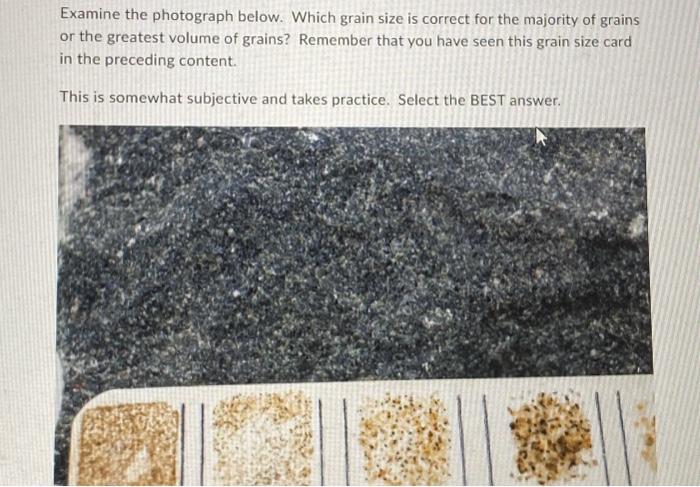 Solved a) gravel b) very coarse/coarse | Chegg.com