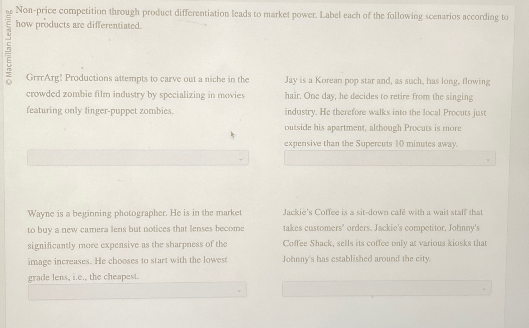 Solved Non-price competition through product differentiation | Chegg.com