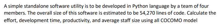 Solved A simple standalone software utility is to be | Chegg.com