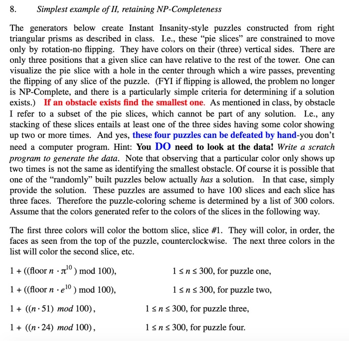 8. Simplest example of II, retaining NP-Completeness | Chegg.com
