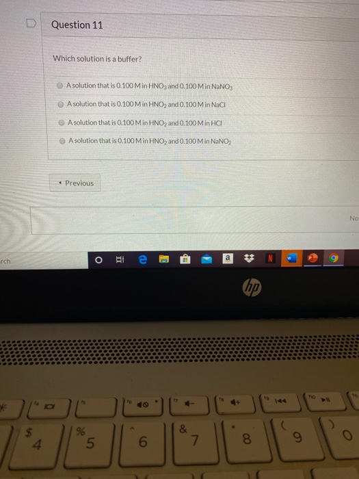 Solved D Question 11 Which solution is a buffer? A solution | Chegg.com