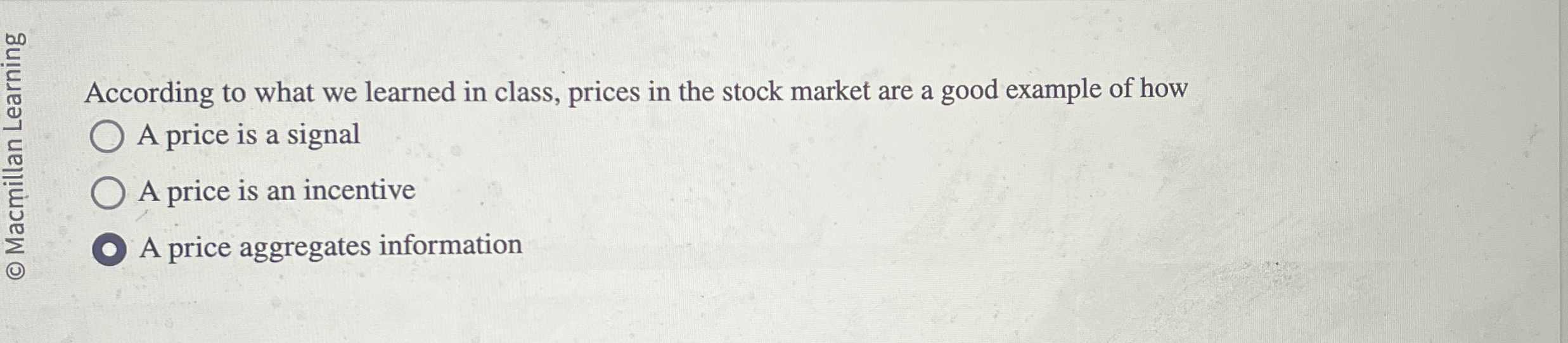 Solved (n)According to what we learned in class, prices in | Chegg.com