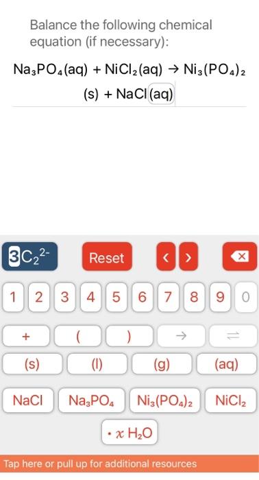Solved Balance the following chemical equation (if | Chegg.com