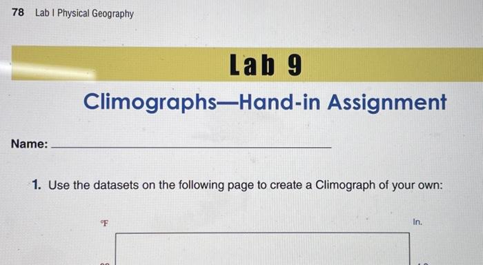 78 Lab | Physical Geography Name: Lab 9 | Chegg.com