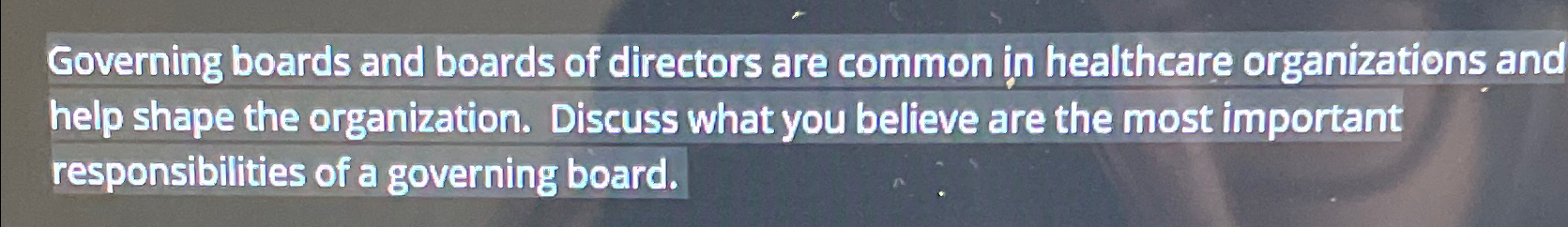 Solved Governing boards and boards of directors are common | Chegg.com