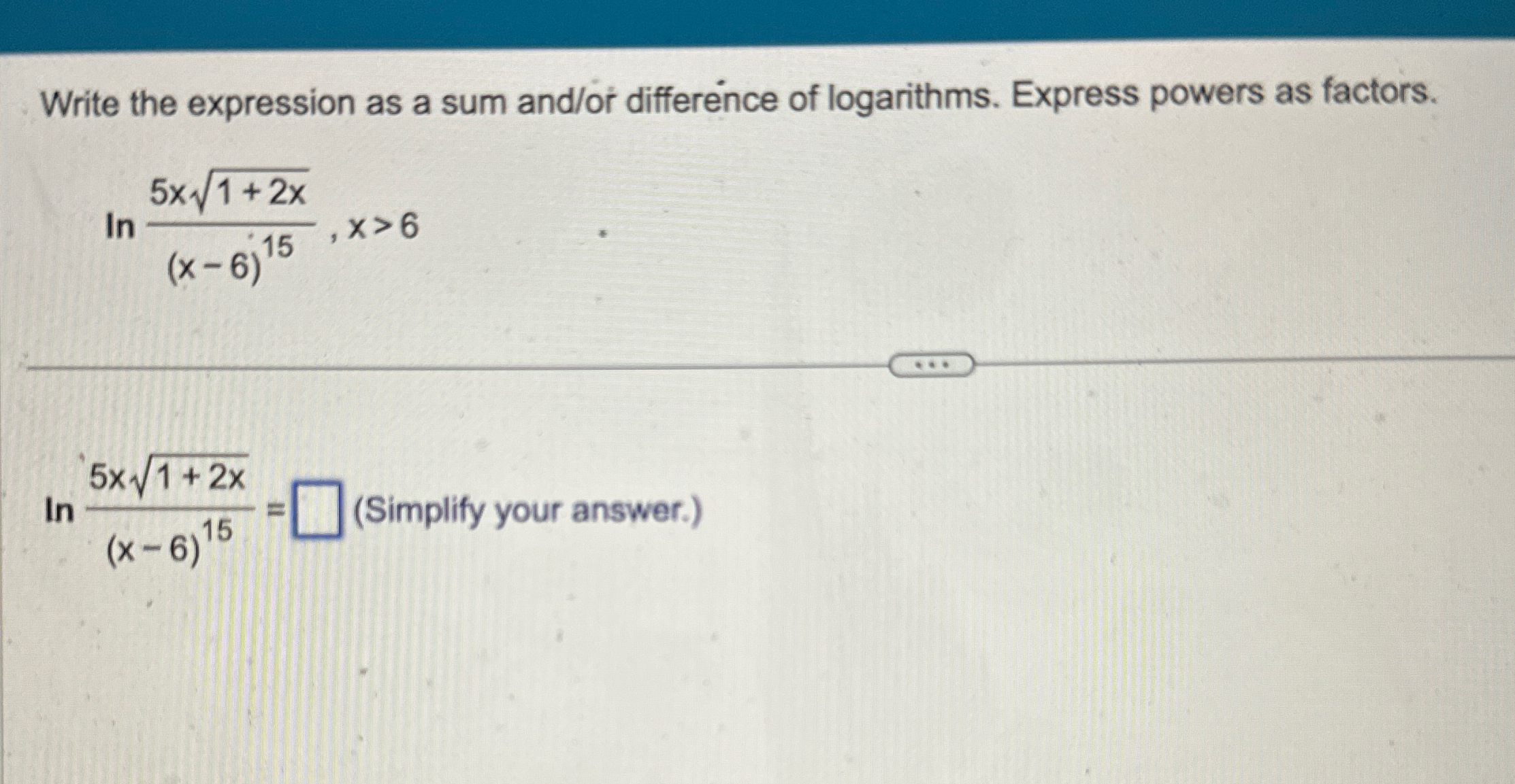 Solved Write the expression as a sum and/or difference of | Chegg.com