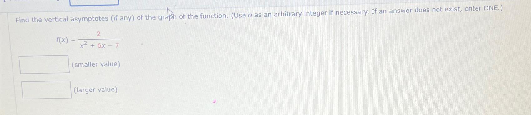 Solved Find The Vertical Asymptotes If Any ﻿of The Graph 5145