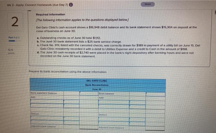 Solved wk 3-Apply. Connect Homework (due Day 71 2 Required | Chegg.com Solved wk 3-Apply. Connect Homework (due Day 71 2 Required | Chegg.com