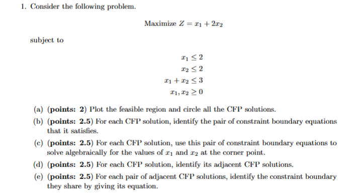 Solved Consider the following problem. ﻿Maximize | Chegg.com