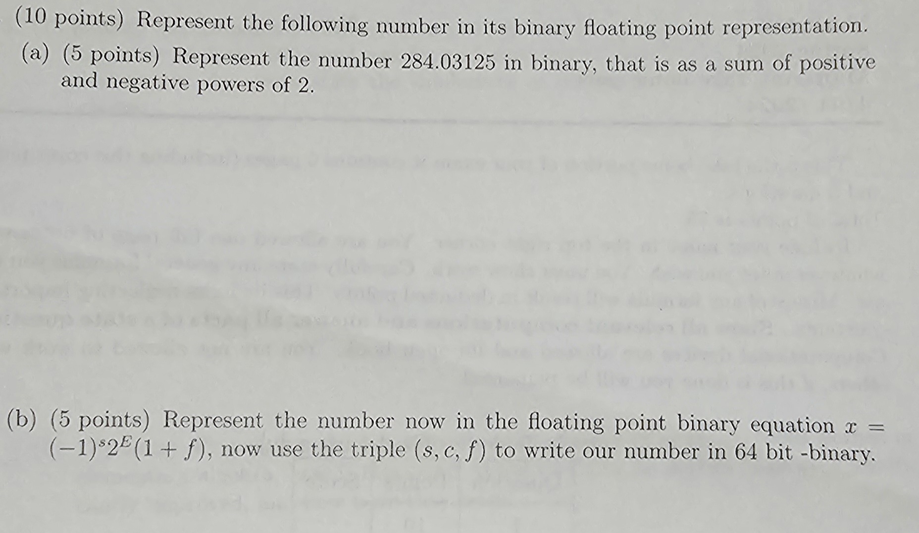 Solved 10 ﻿points ﻿represent The Following Number In Its 