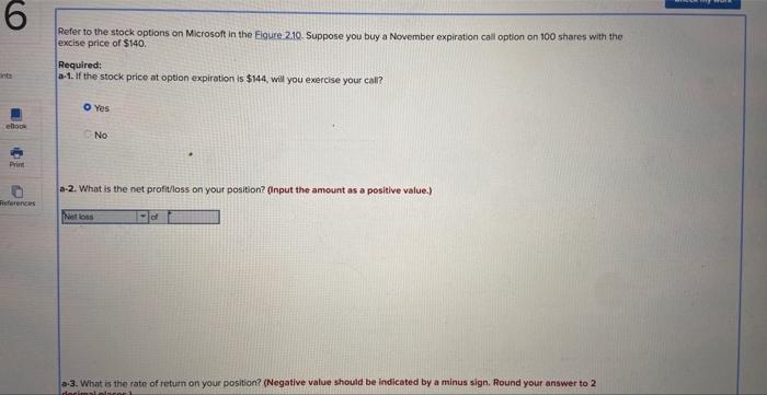 Solved Refer to the stock options on Microsoft in the Figure | Chegg.com
