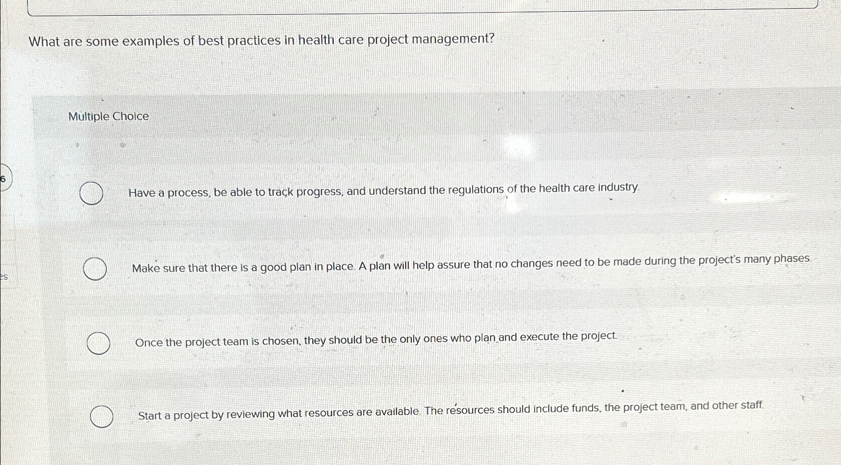 Solved What are some examples of best practices in health | Chegg.com