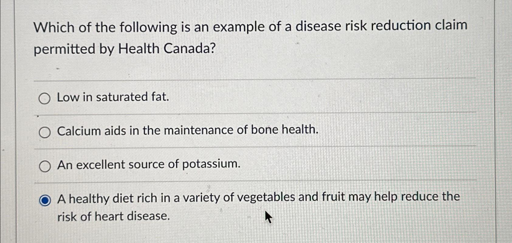 Solved Which of the following is an example of a disease | Chegg.com