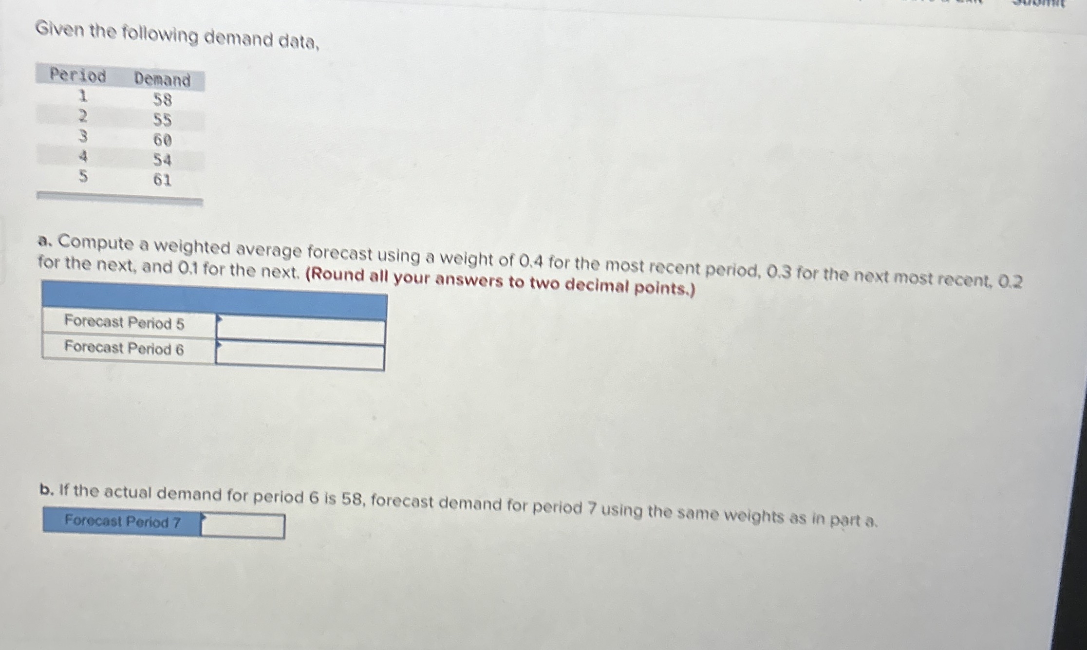 Solved Given the following demand | Chegg.com