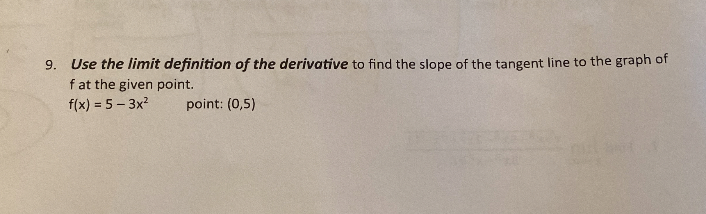 Solved Use the limit definition of the derivative to find | Chegg.com