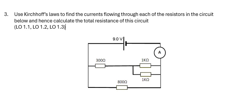 Solved Use Kirchhoff’s laws to find the currents flowing | Chegg.com