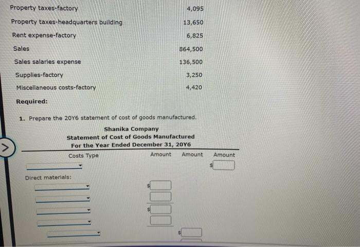Solved Statement of Cost of Goods Manufactured and Income | Chegg.com